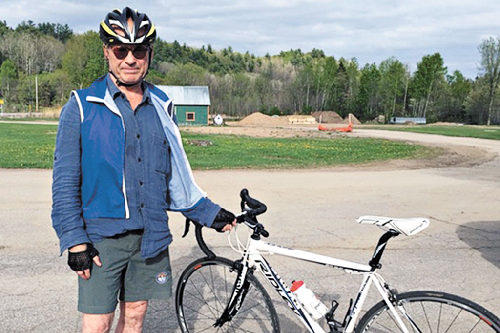 Volunteers with Toronto Trailblazers lead the blind on tandem bicycles ...