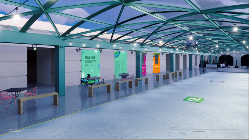 A free new indoor roller skating rink is opening at Union Station